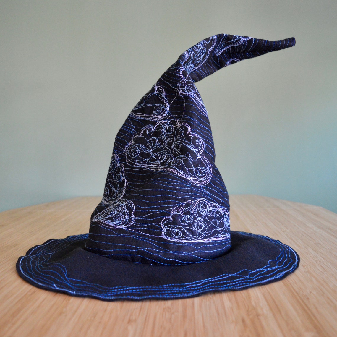 Embroidered Felt Witch Wizard Hat Small/large Adult - Etsy