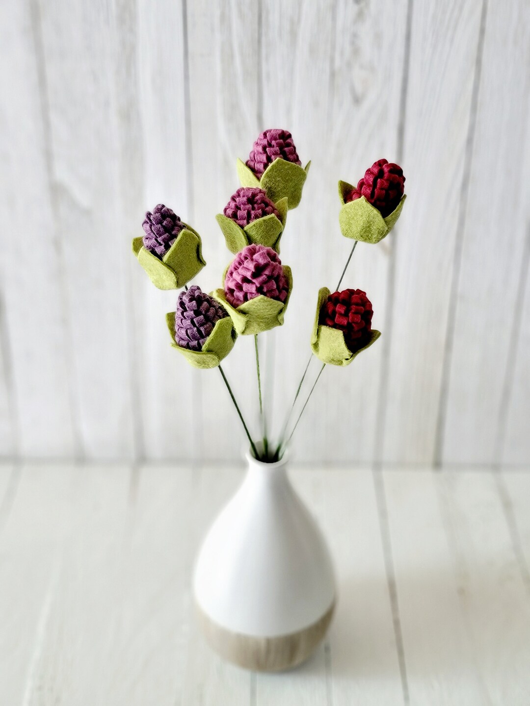 Single Felt Berry Stem, Berry Stems, Felt Berry Stems, Berry Bundle ...