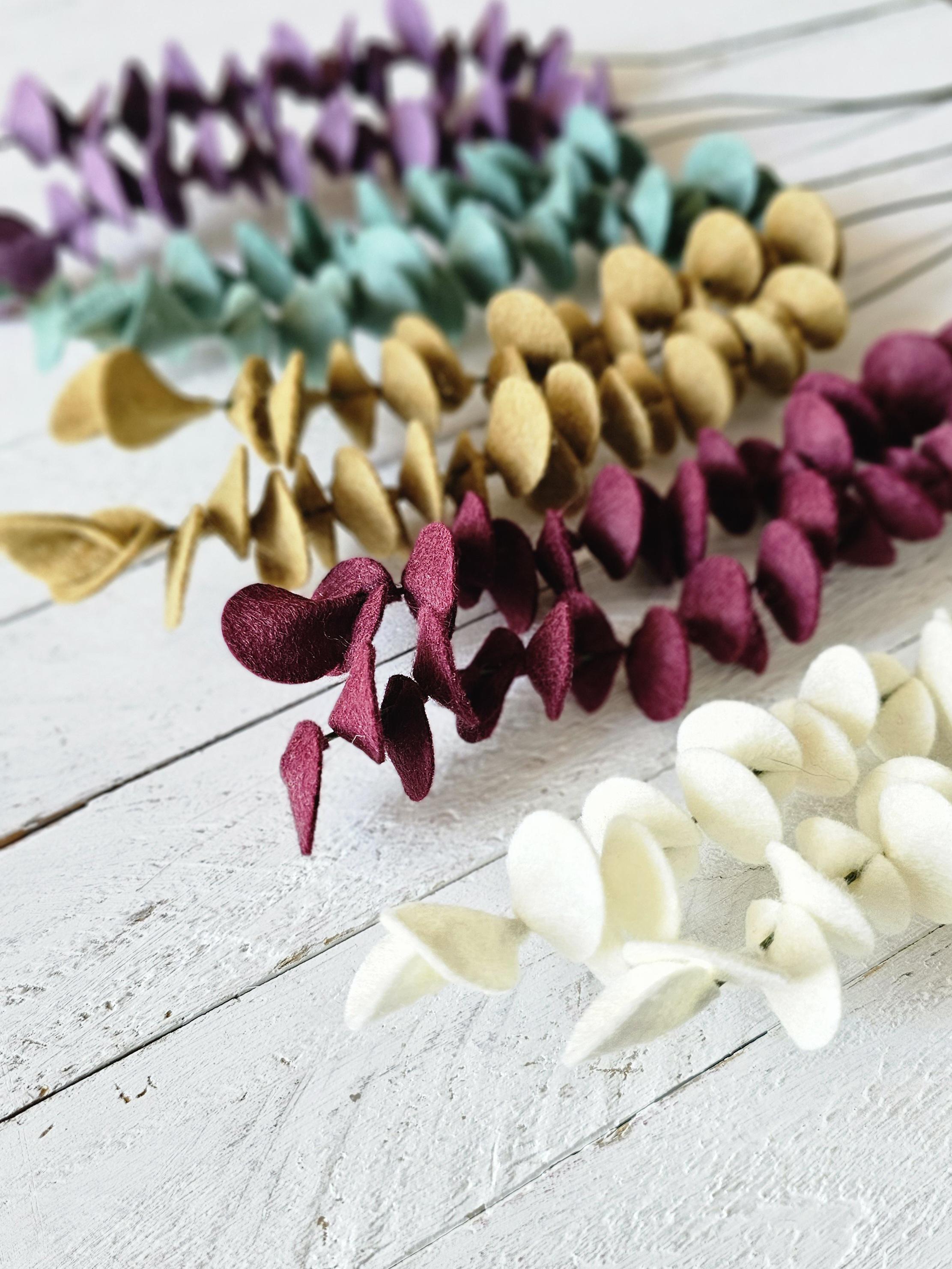 Spiral Felt Flower Stems: Handmade DIY Flowers and Fillers for Bouquets ...