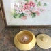 REDUCED Art Deco Swan Down Silk and Celluloid Powder Puff Hand Painted ...