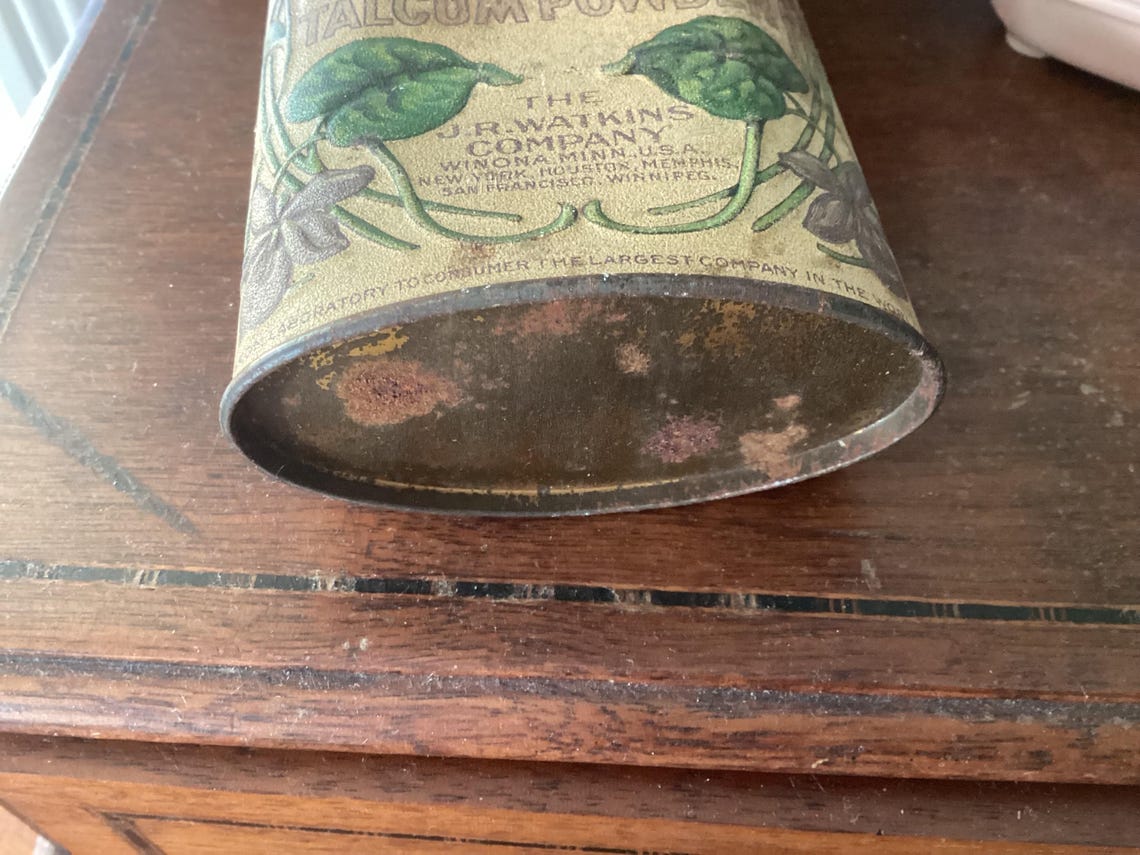 REDUCED! Antique Watkins Violet Talcum Powder Can - Etsy