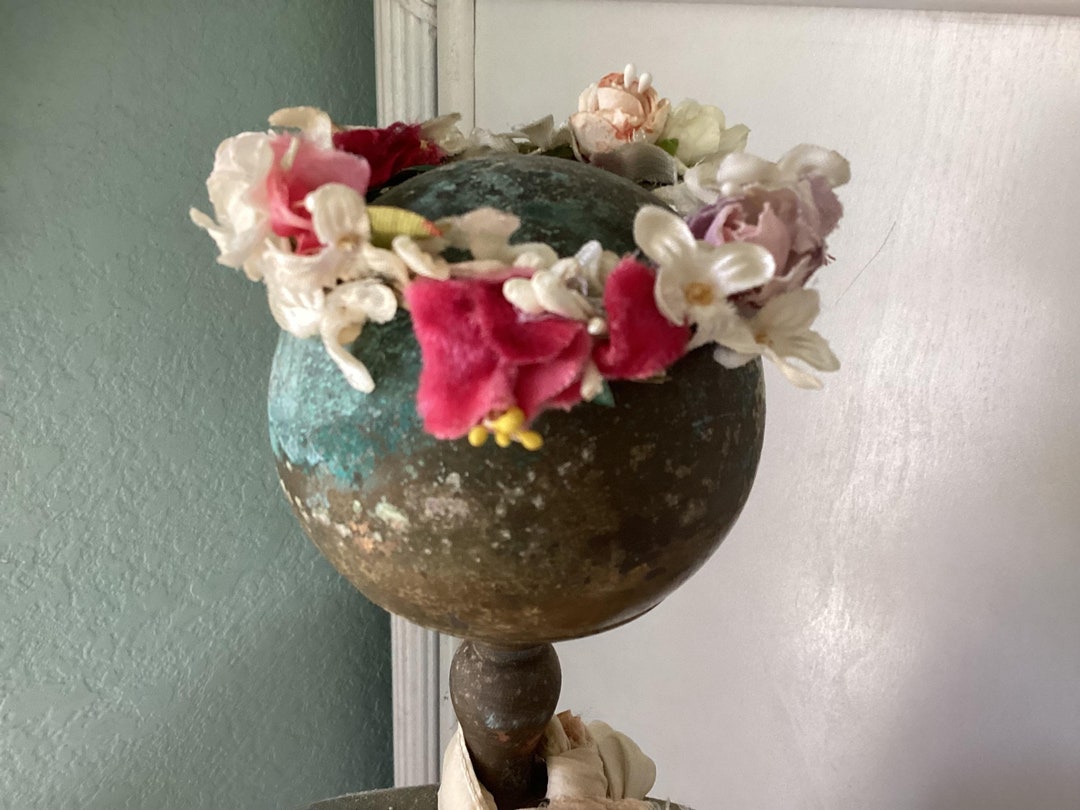 REDUCED! Vintage Millinery Doll Head Garland, Wreath, Beautiful! - Etsy