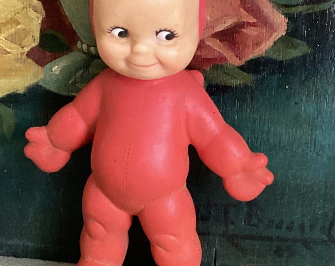 REDUCED Vintage Cameo Red Kewpie Doll Ragsy Rubber Toy - Etsy