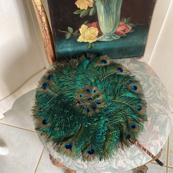 Peacock Feather Fan - Etsy