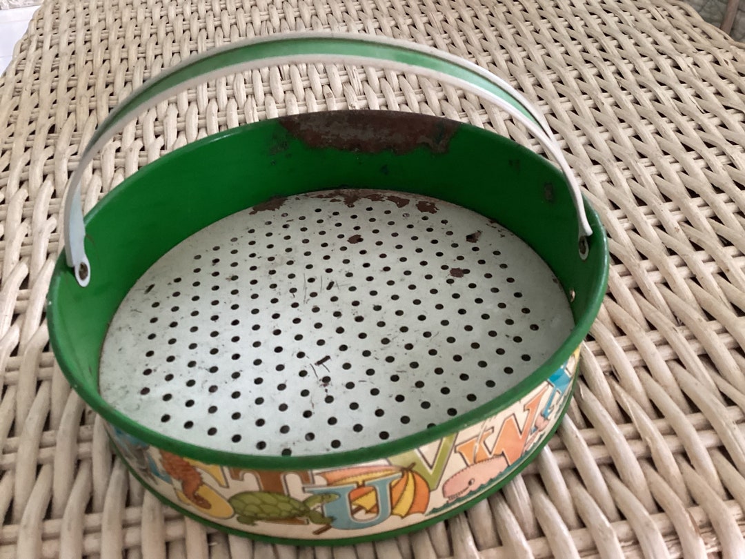 REDUCED! Vintage Chein Tin Lithograph Toy Sand Sifter With Handle - Etsy