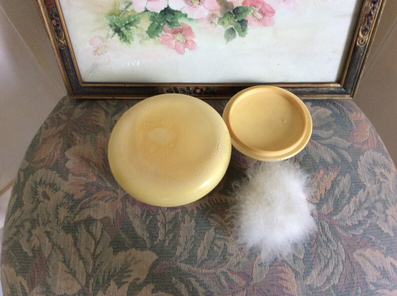 REDUCED Art Deco Swan Down Silk and Celluloid Powder Puff - Etsy