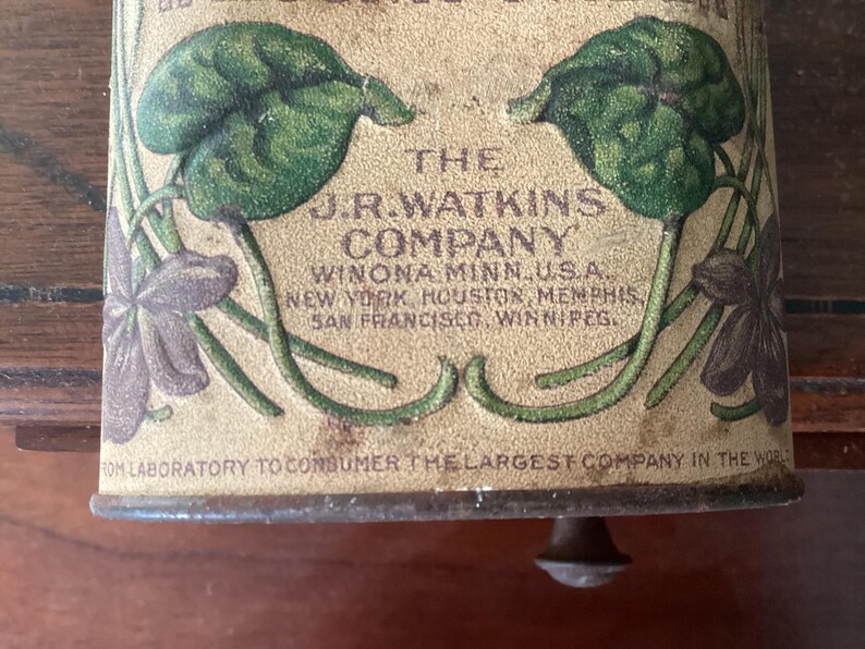 REDUCED! Antique Watkins Violet Talcum Powder Can - Etsy