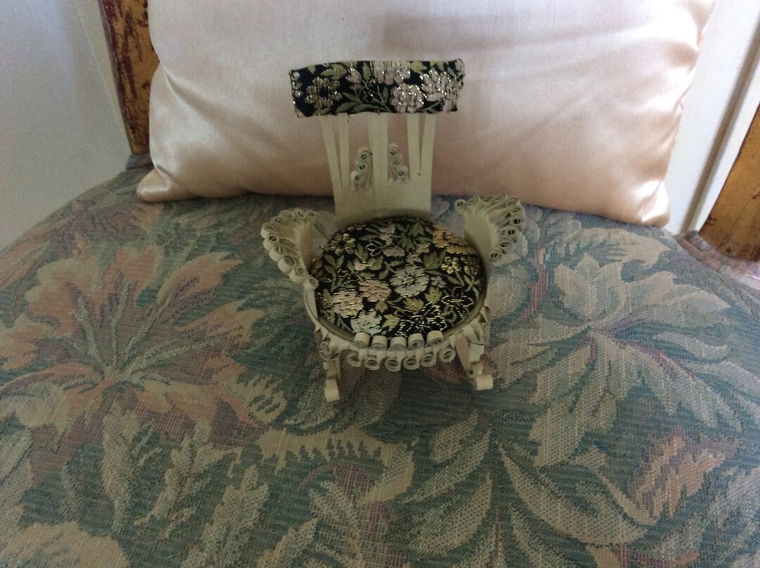 REDUCED! Gorgeous Folk Art Tin Can Rocking Chair, Lots of Scrolling and ...