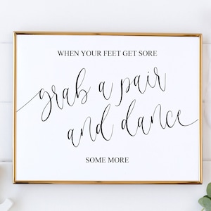 Wedding Dancing Shoes Sign Dancing Feet Sign Printable - Etsy