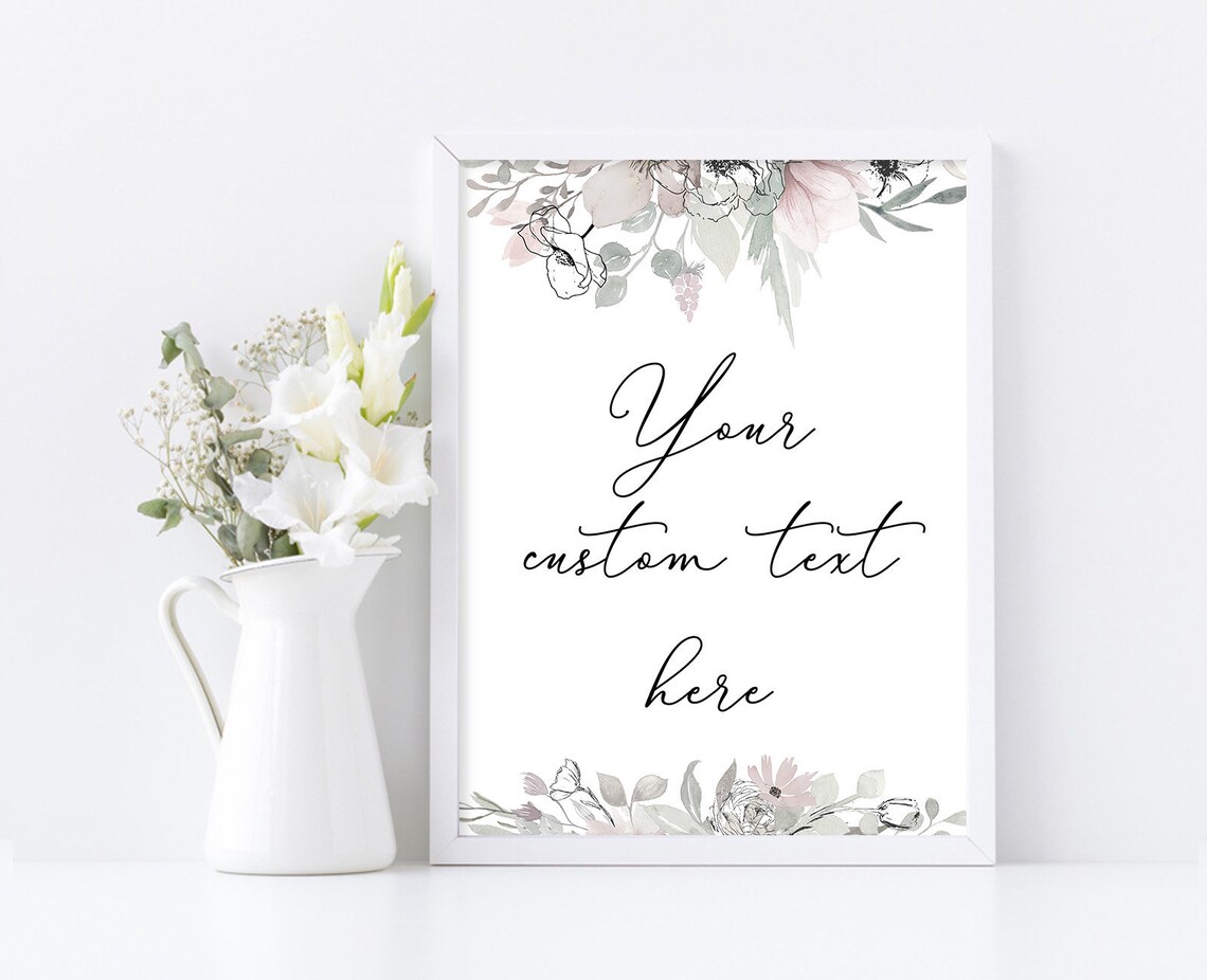 Custom Unlimited Printable Wedding Signs Template Wedding | Etsy