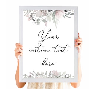 Custom Unlimited Printable Wedding Signs Template Wedding | Etsy