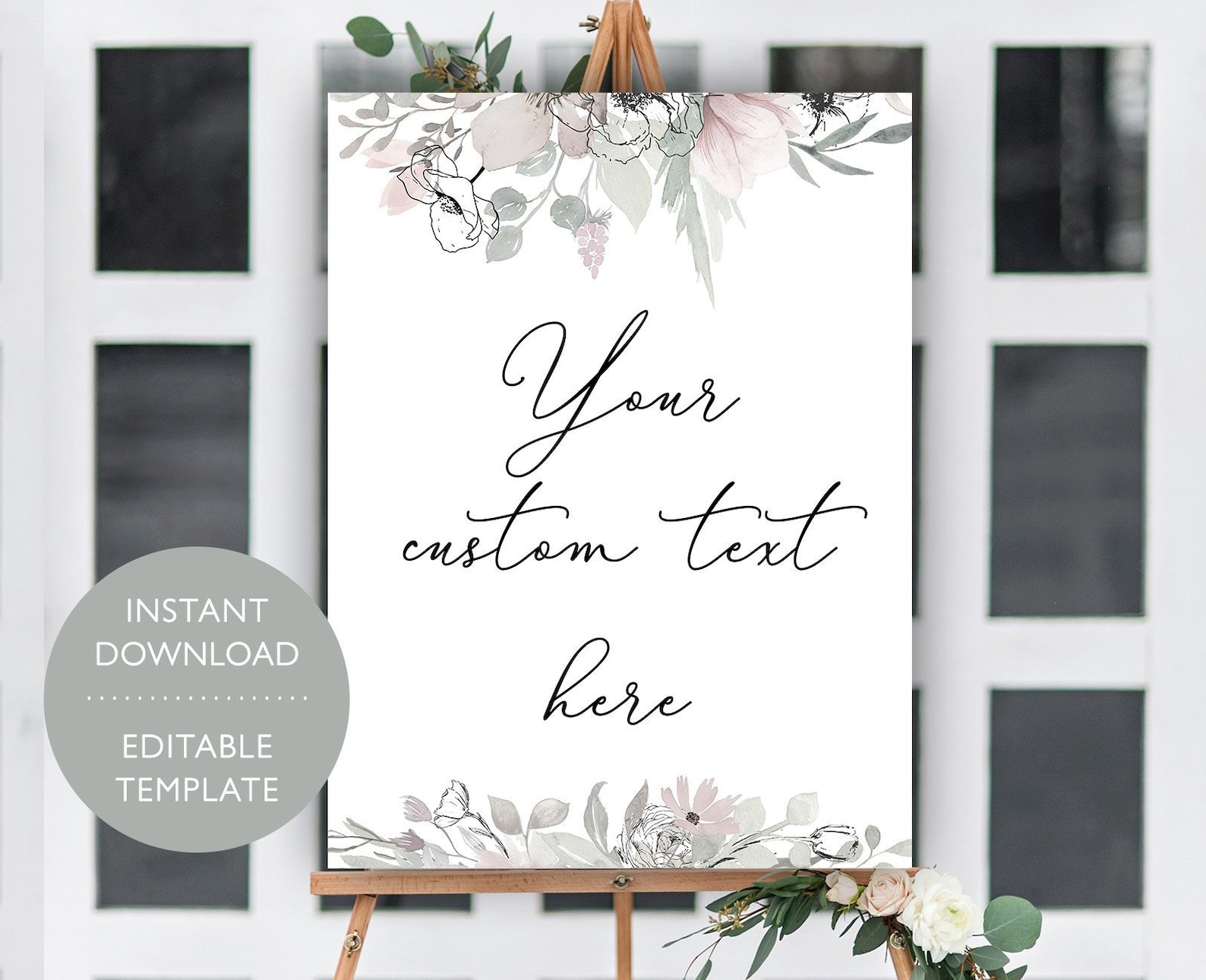Custom Unlimited Printable Wedding Signs Template Wedding | Etsy