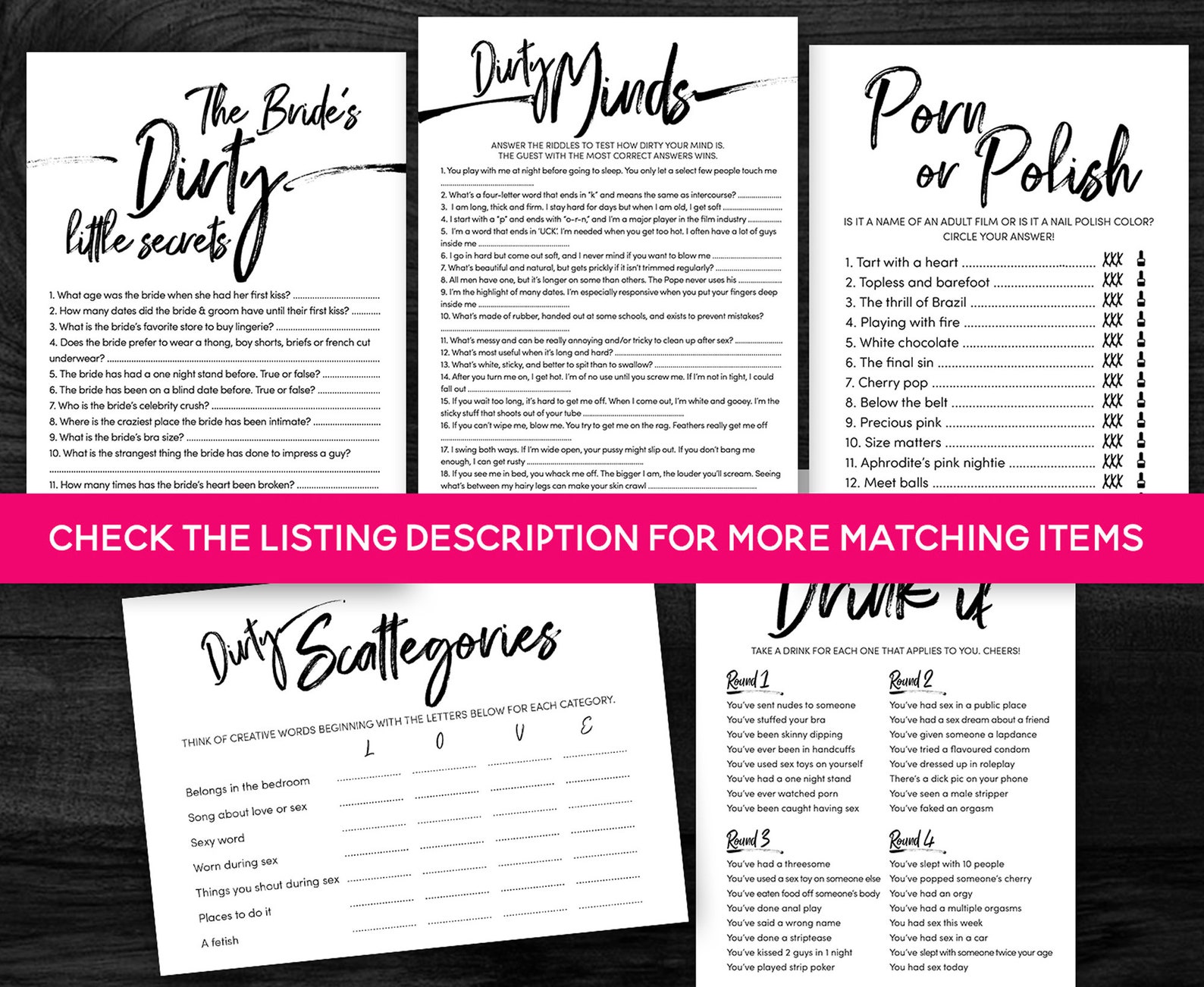 Bachelorette Party Game Bride Trivia Hens Party Game | Etsy