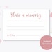 Share a Memory Card Memory Cards Wedding Share A Memory - Etsy