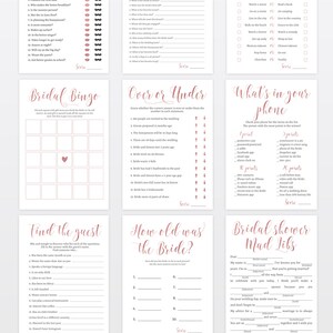 12 Bridal Shower Games Printable Bridal Shower Bundle Bridal - Etsy Canada