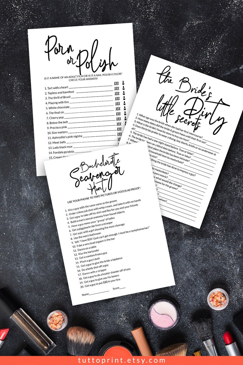 X Rated Bachelorette Party Games Bundle Naughty Hen Night - Etsy