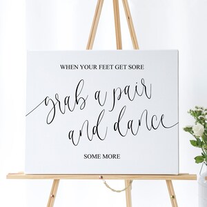 Wedding Dancing Shoes Sign Dancing Feet Sign Printable - Etsy