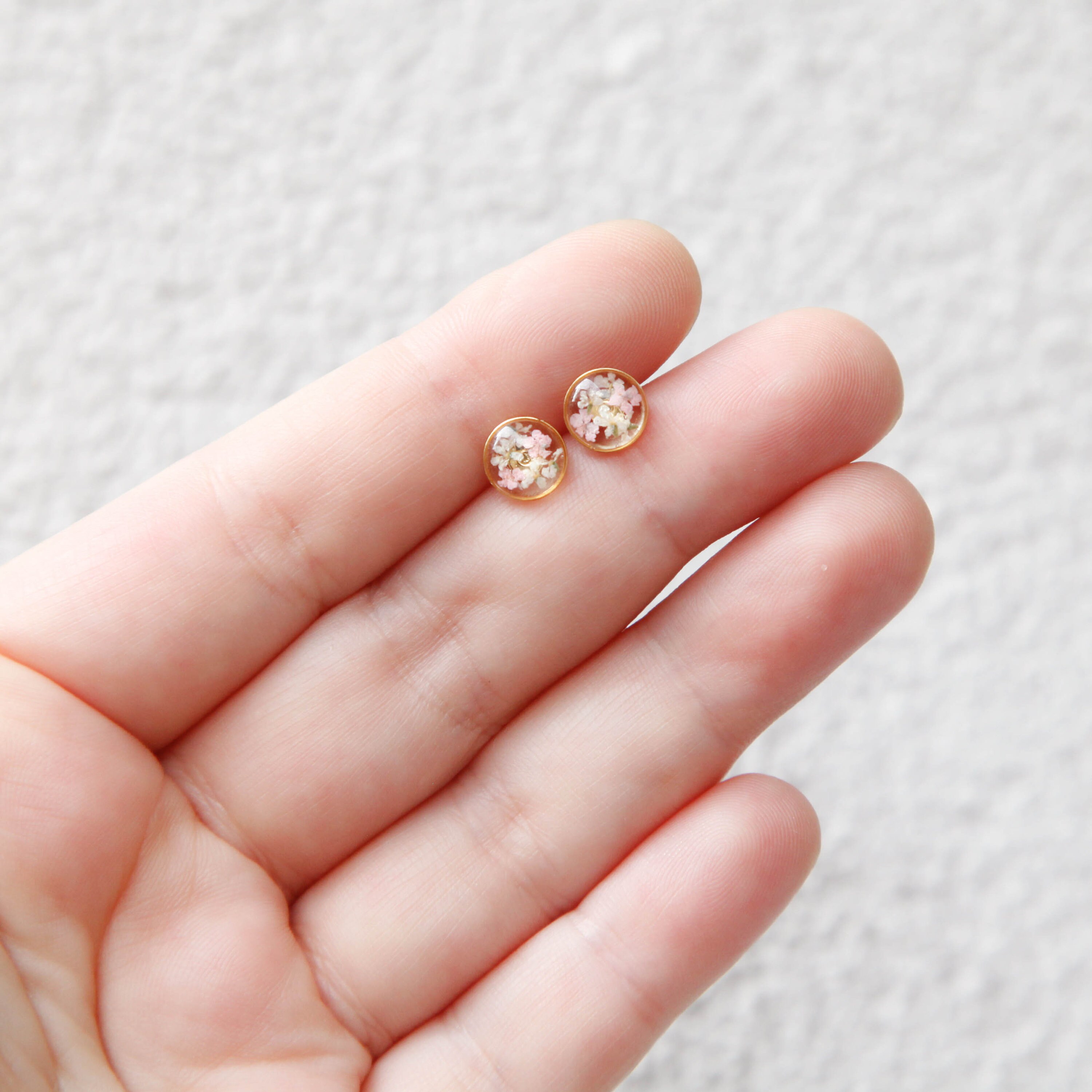 Real Flower Clear Resin Earrings Pressed Flower Jewelry - Etsy