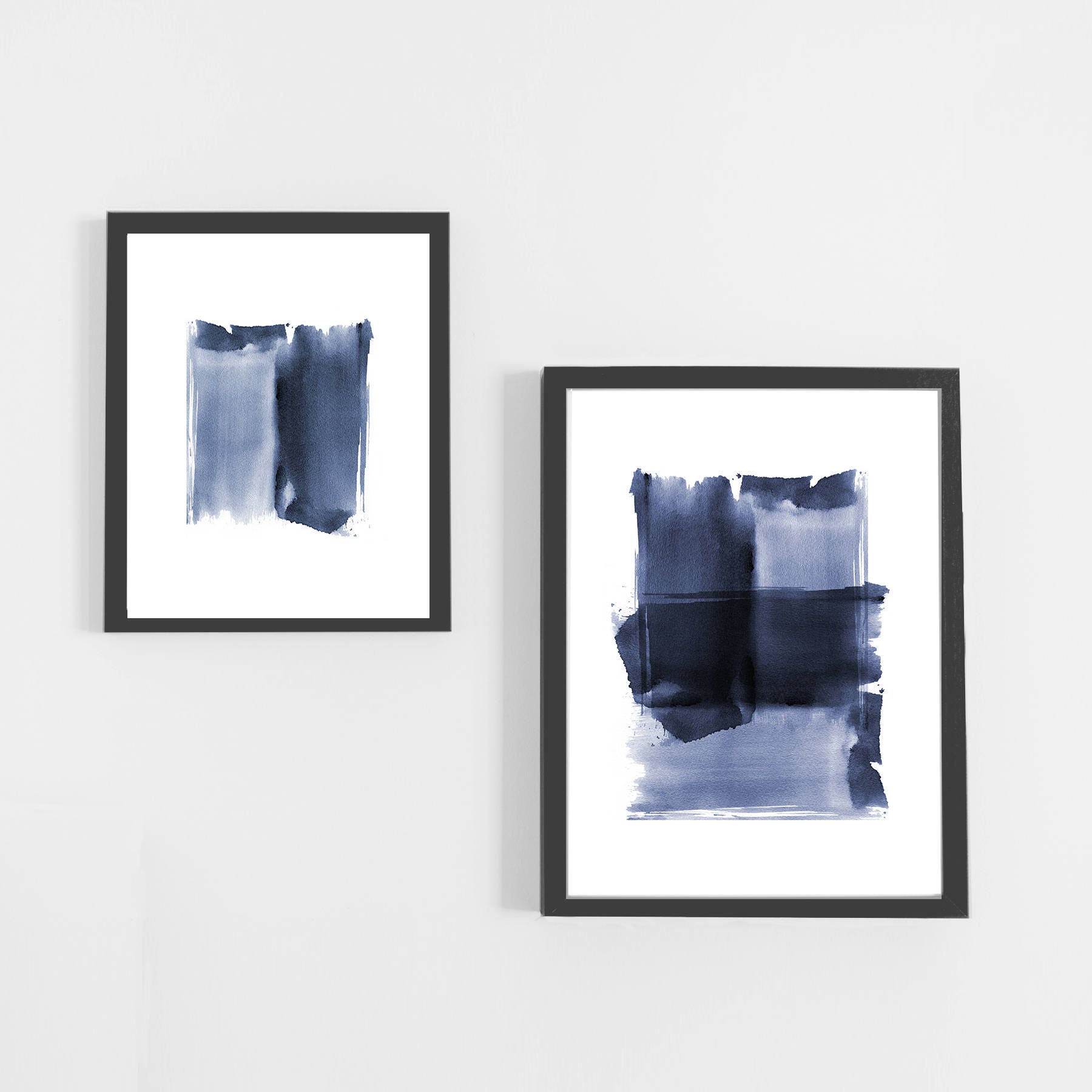 Navy Blue Watercolor Digital Print Navy Wall Art Navy Art - Etsy