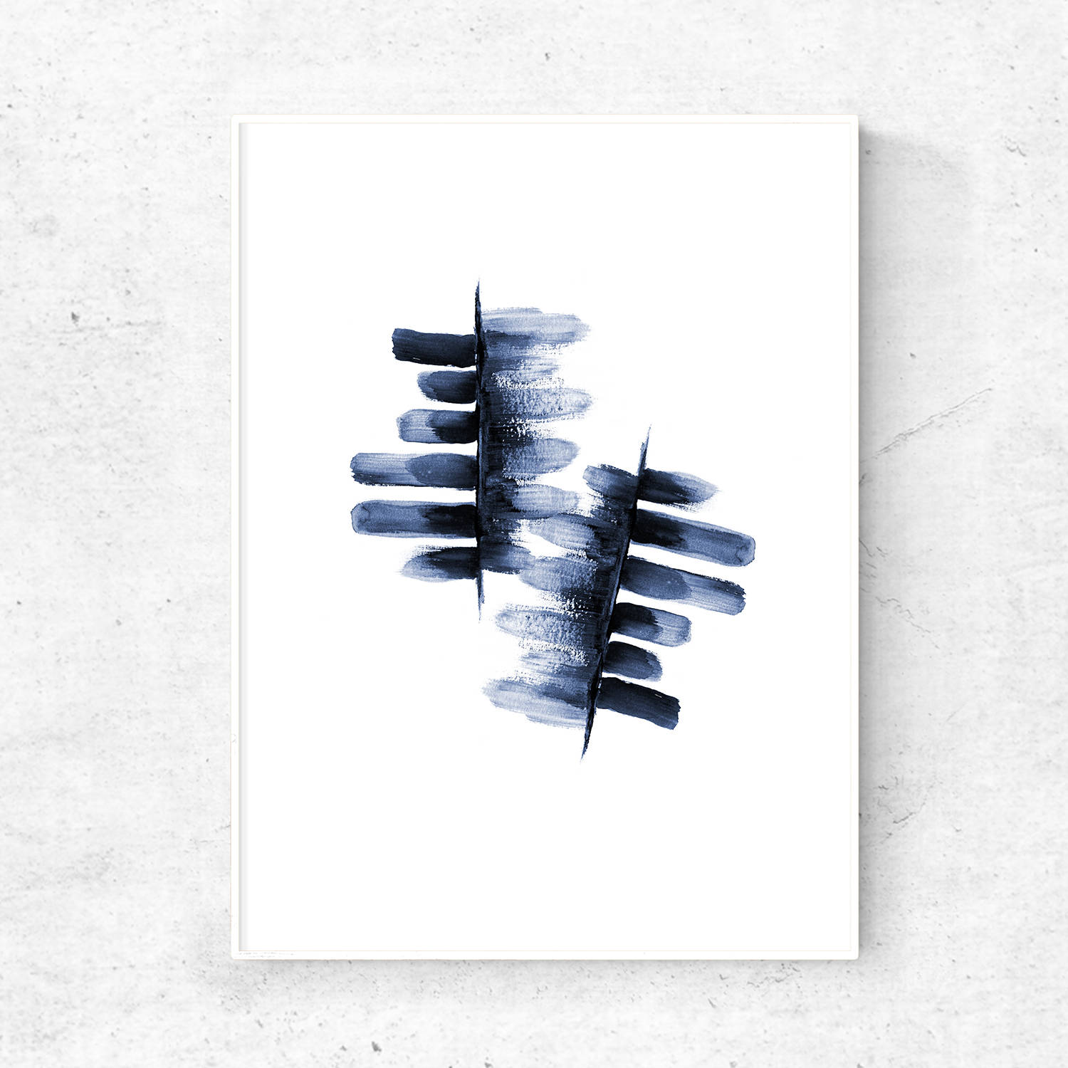 Blue Modern Art Download, Blue Art Print Downloadable, Minimal Abstract ...