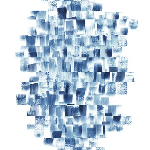 Dark Blue Modern Abstract Watercolor Art Printable Print - Etsy