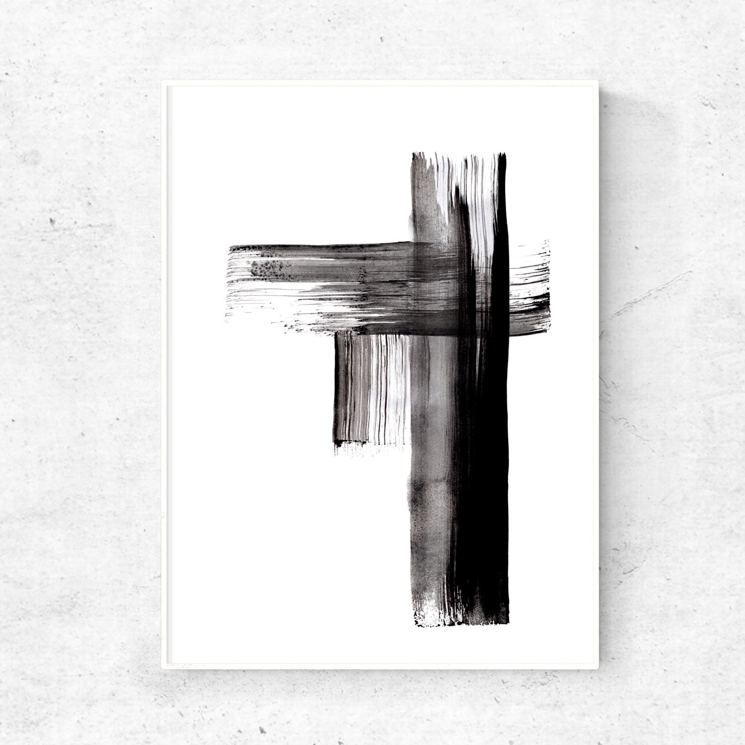 Black and White Abstract Printable Art Print, Abstract Ink Art, Modern ...