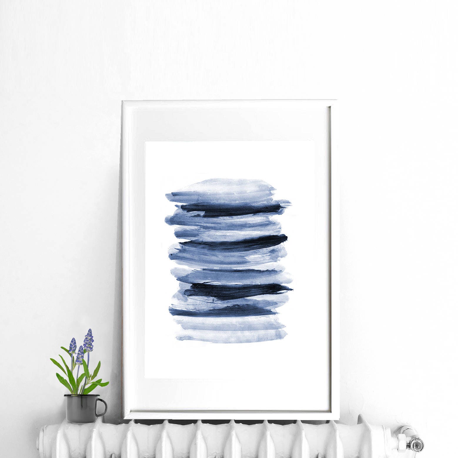 Navy Blue Printable Art Abstract Watercolor Print Abstract - Etsy Australia