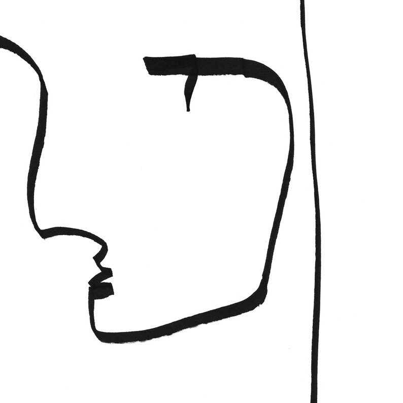 Line Art Printable Line Drawing Print Modern Print Download - Etsy ...