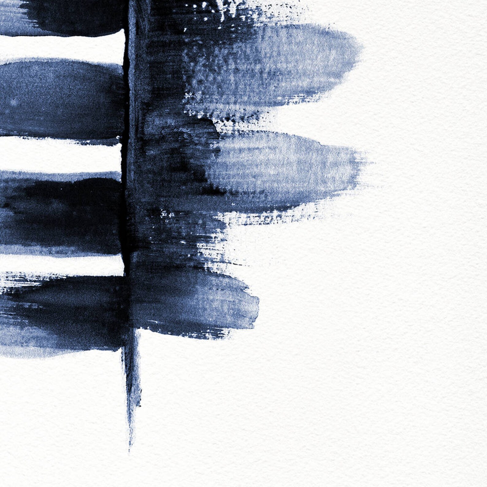 Blue Minimalist Art, Blue Minimalist Print, Modern Watercolor Art ...