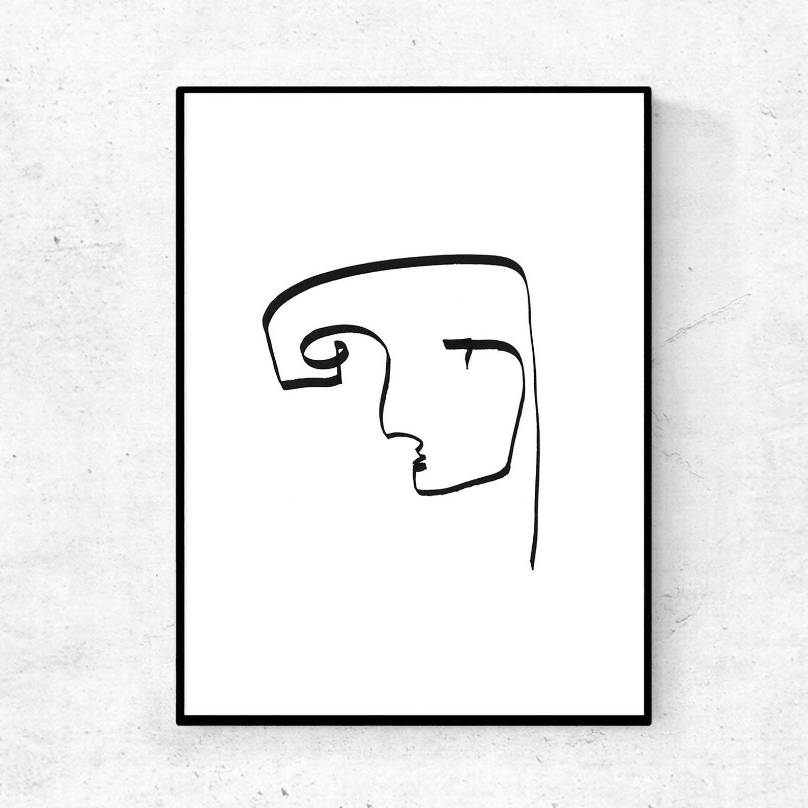 Line Art Printable Line Drawing Print Modern Print Download - Etsy ...