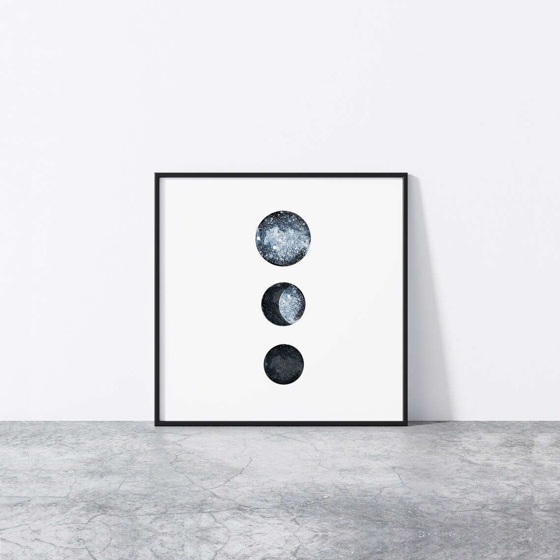 Minimalist Moon Phases Print Abstract Download Modern Wall | Etsy