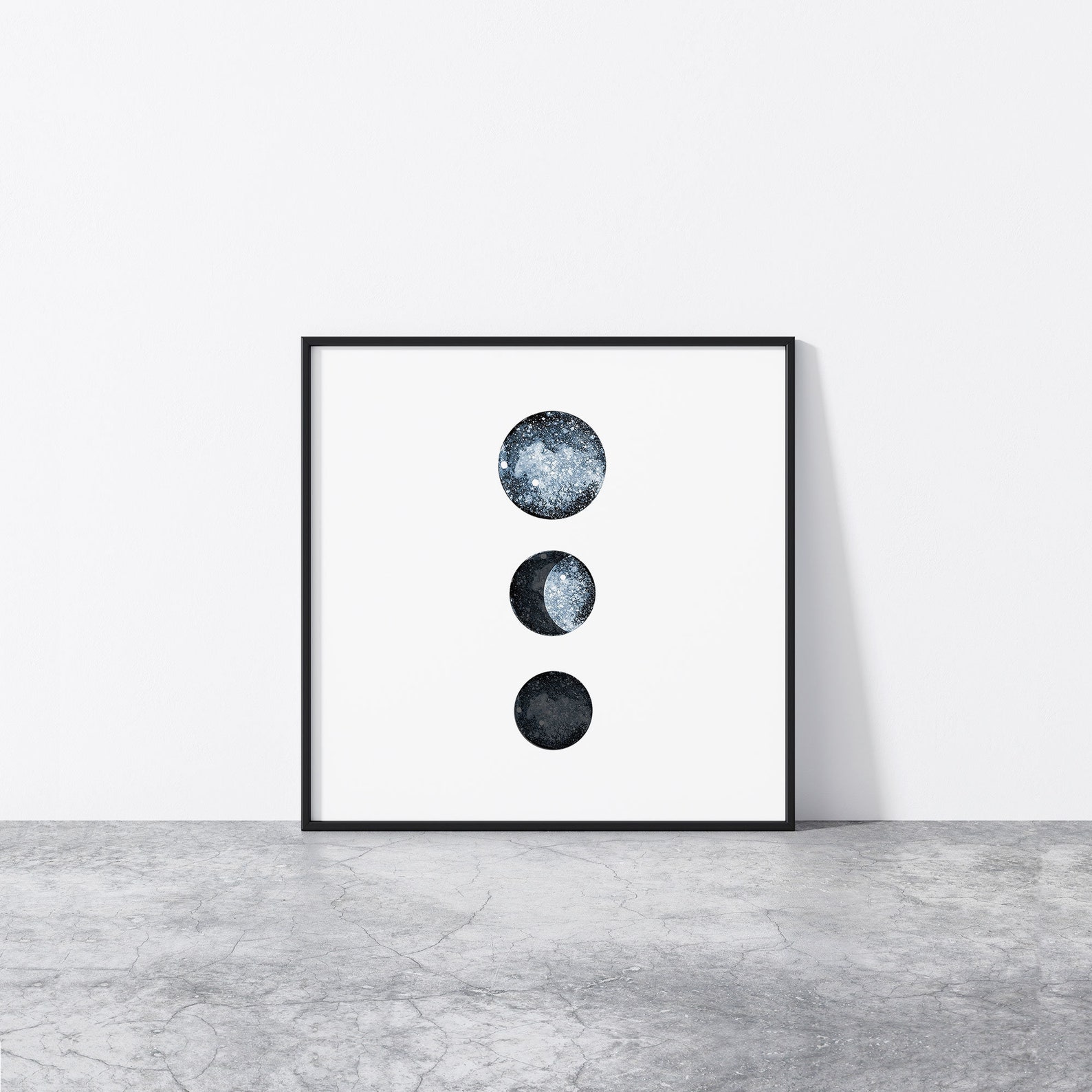 Minimalist Moon Phases Print Abstract Download Modern Wall | Etsy