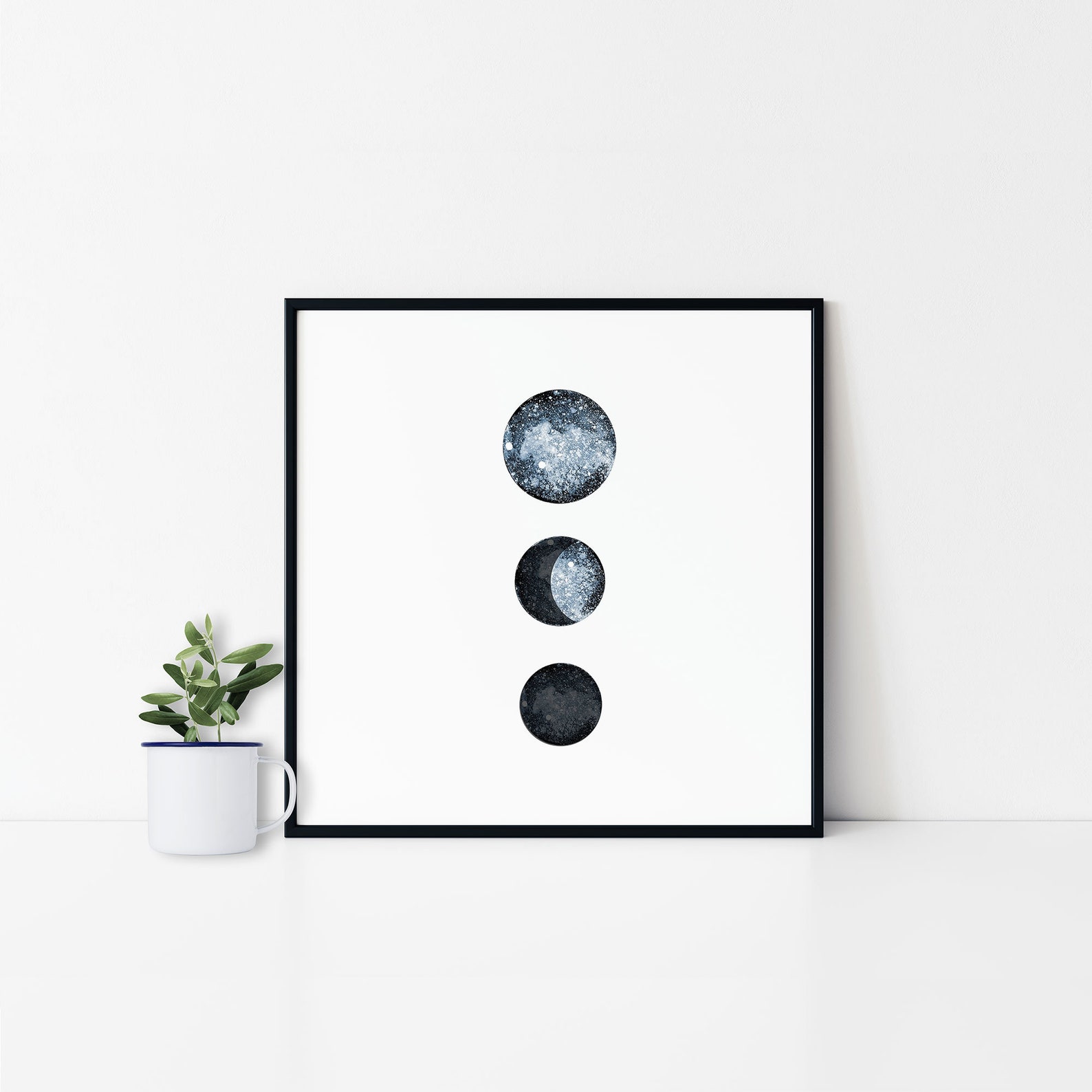 Minimalist Moon Phases Print Abstract Download Modern Wall | Etsy