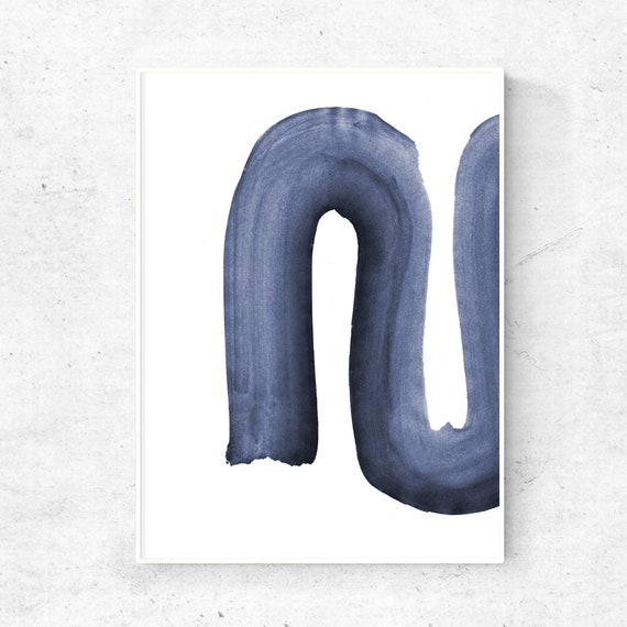 Blue Gray Abstract Art Printable Abstract Art Print Blue | Etsy