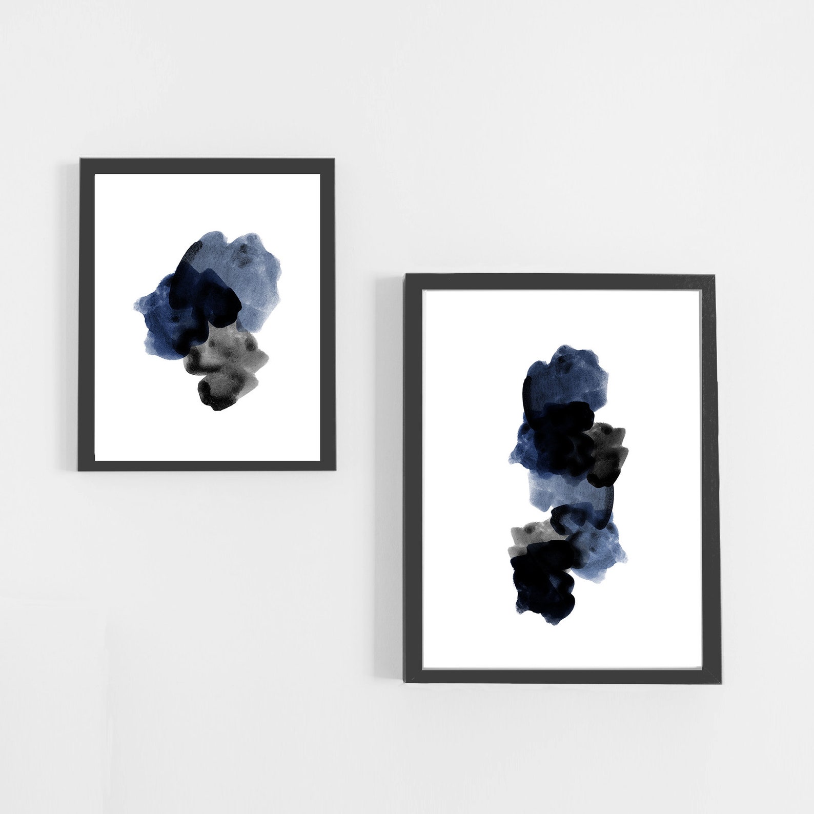 Dark Blue Abstract Art Download Navy Blue Abstract Art - Etsy