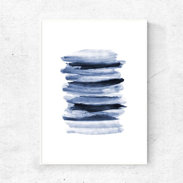 Blue Watercolor Art - Etsy