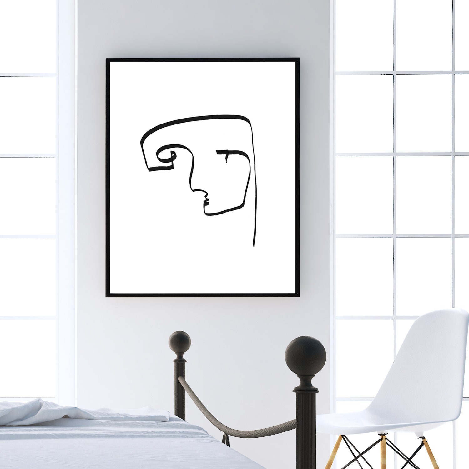 Line Art Printable Line Drawing Print Modern Print Download - Etsy ...