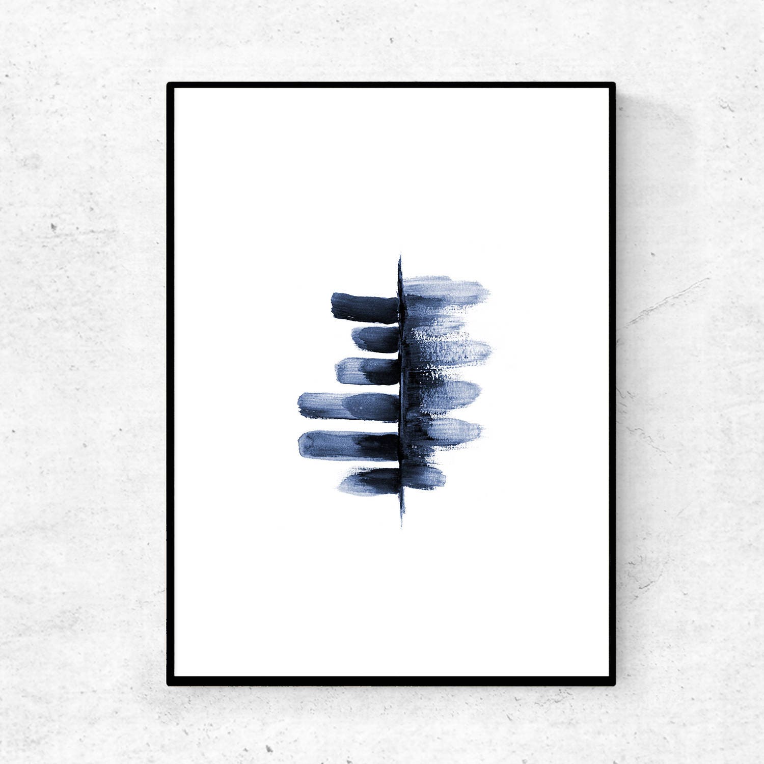 Blue Minimalist Art Blue Minimalist Print Modern Watercolor - Etsy