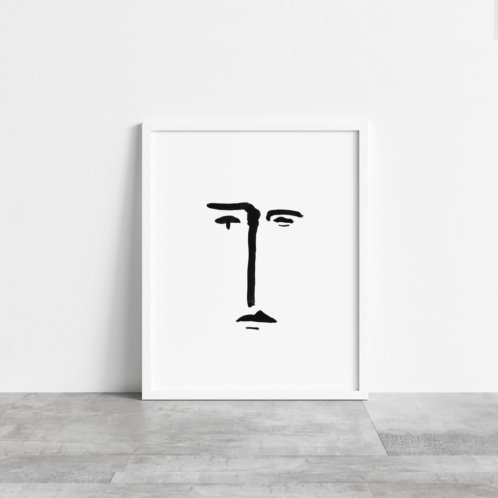 Minimal Art Print Black Line Print Sketch Art Black and - Etsy