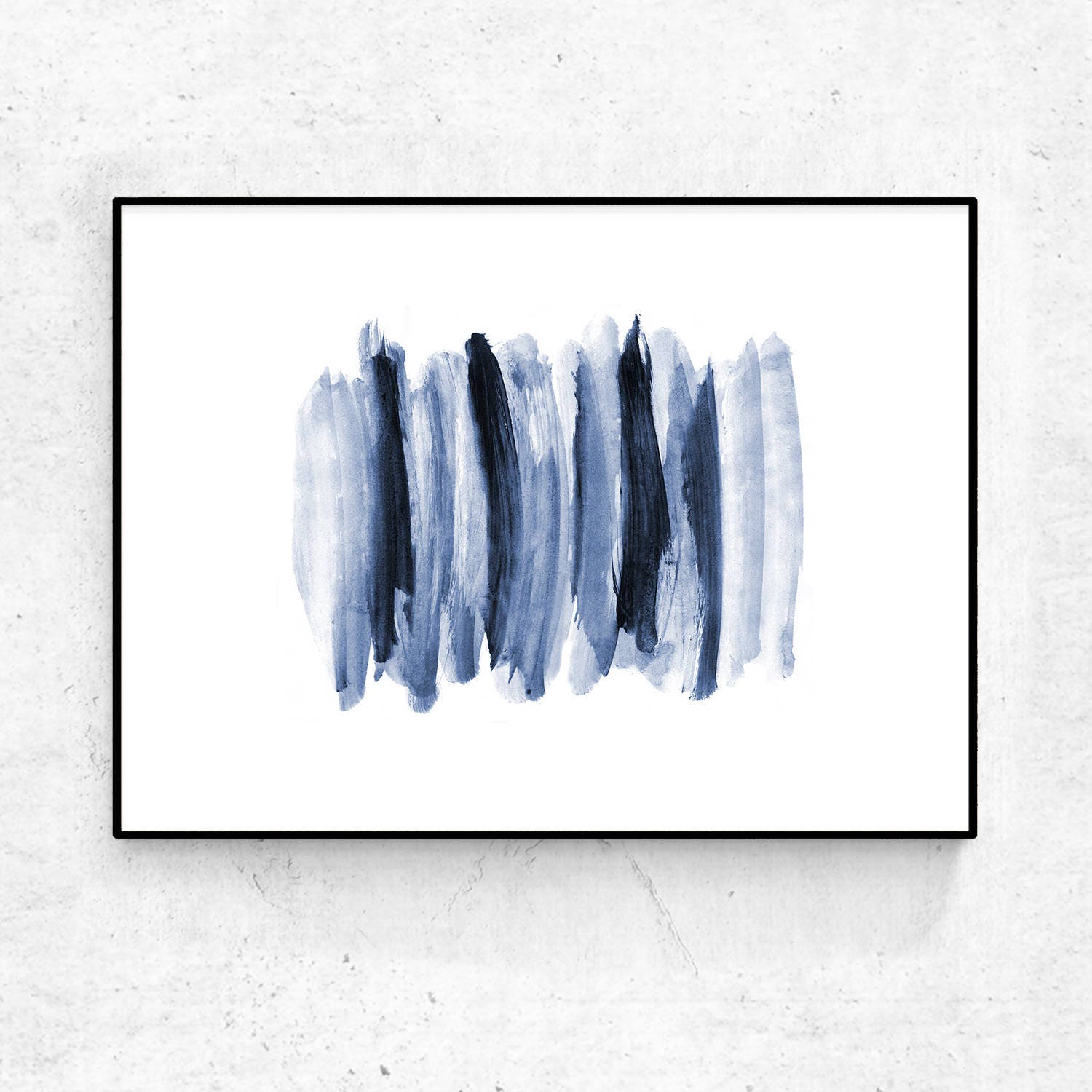 Navy Blue Printable Art Abstract Watercolor Print Abstract | Etsy