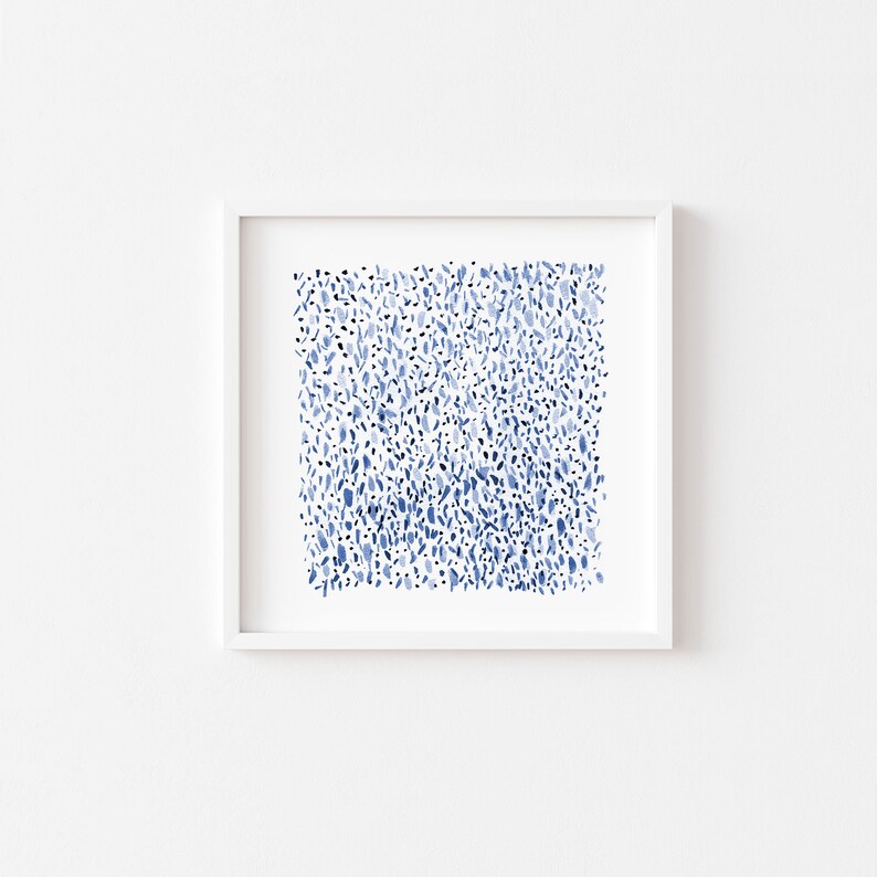 Blue and White Art Square Wall Art Prints Downloadable Blue - Etsy