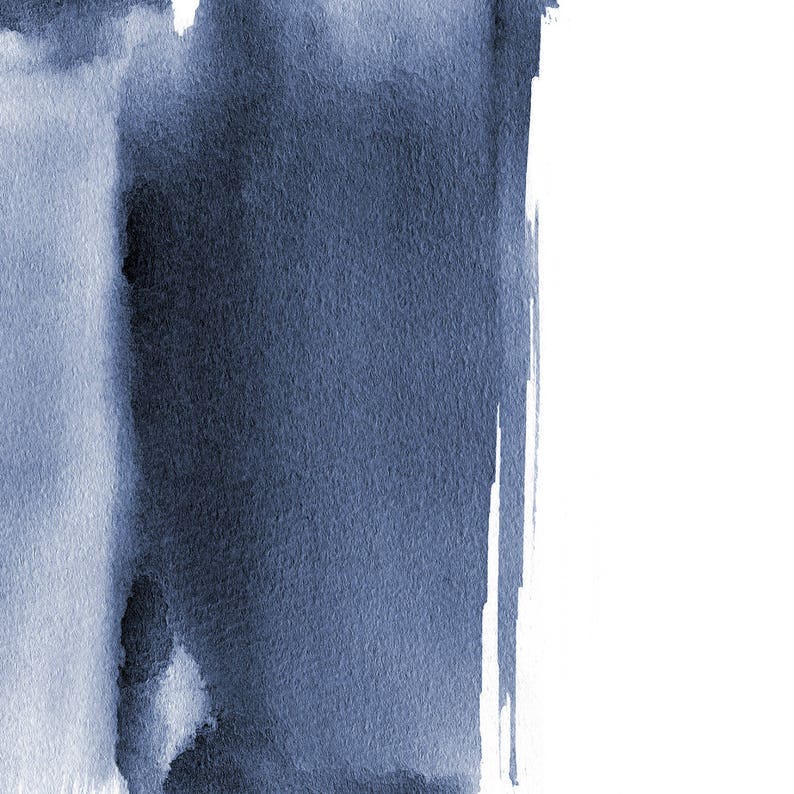 Navy Blue Watercolor Digital Print, Navy Wall Art, Navy Art Print ...
