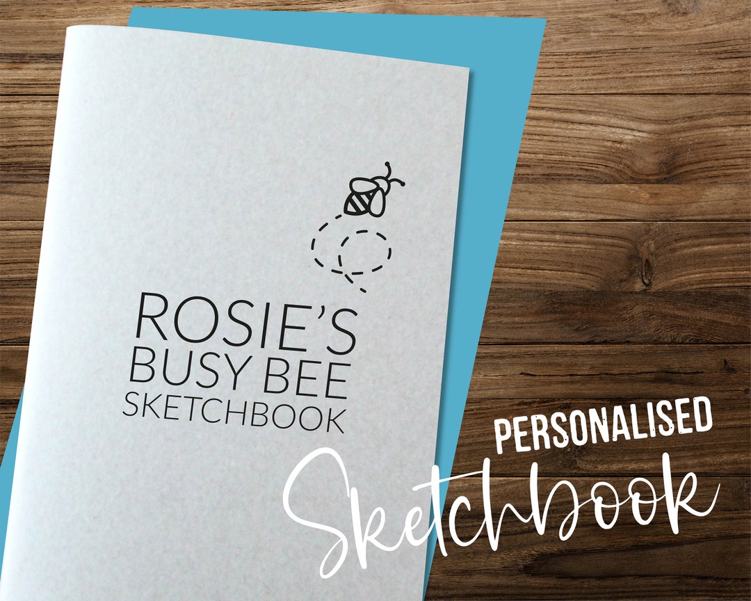 Personalised Sketchbook, Busy Bee, Notebook, Artist, Writer - Etsy