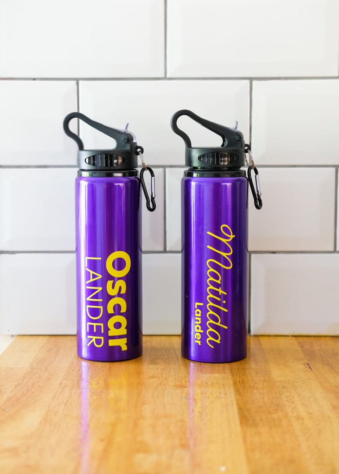 Custom Vinyl Decals for Water Bottles - Name Stickers - Multiple Colour ...
