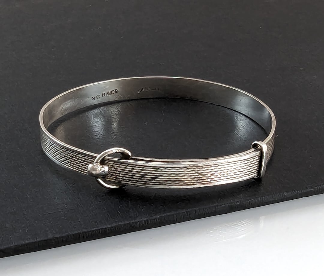 Vintage Sterling Silver Babies Childs Expanding Bangle Bracelet ...