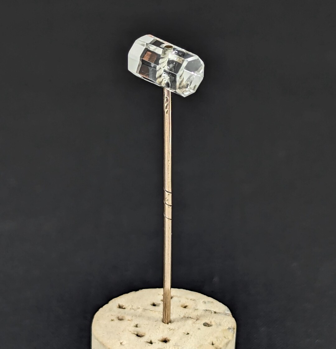 Antique Rock Crystal Prism Stick Pin Vintage - Etsy
