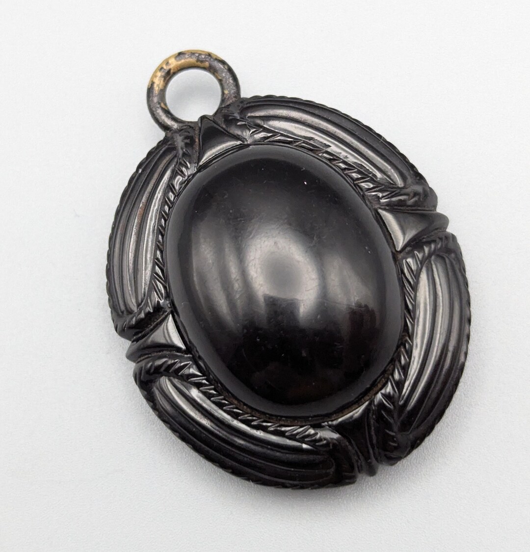 Antique Whitby Jet Photo Locket Pendant - Victorian - Etsy