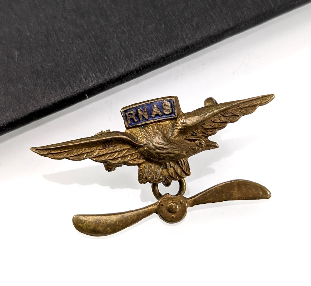 Vintage RNAS Eagle Wings Badge Brooch With Propeller Royal Naval Air ...