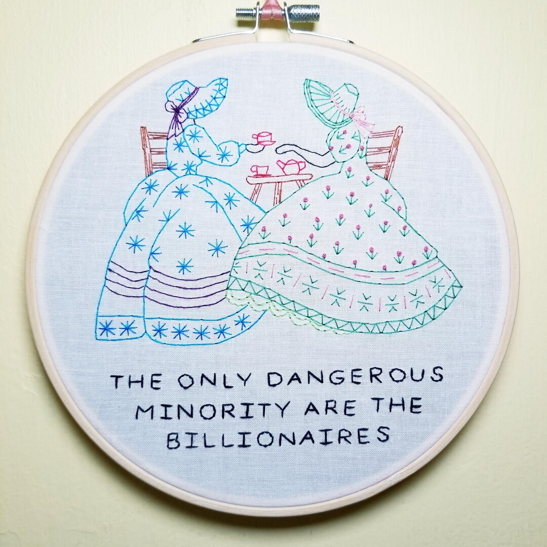 Anti-fascist, Protest Embroidery, Sunbonnet Sue Days of Rage Collection ...
