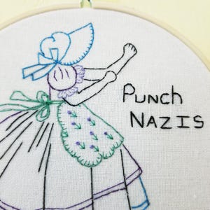 Sunbonnet Sue, Days of Rage Collection - "punch Nazis" Design, Digital ...